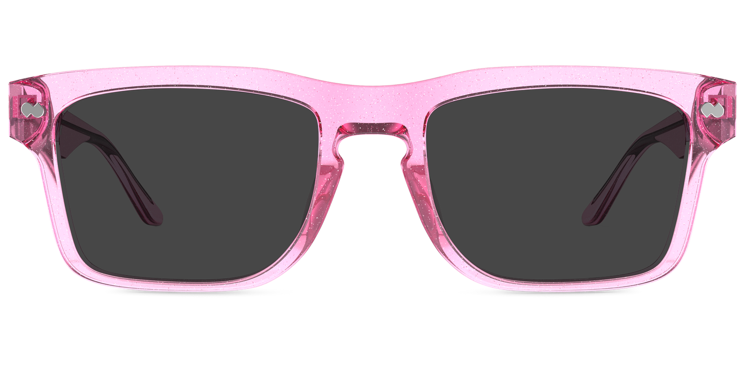 The Drew - Pink Glitter Clear Sun – Pair Eyewear