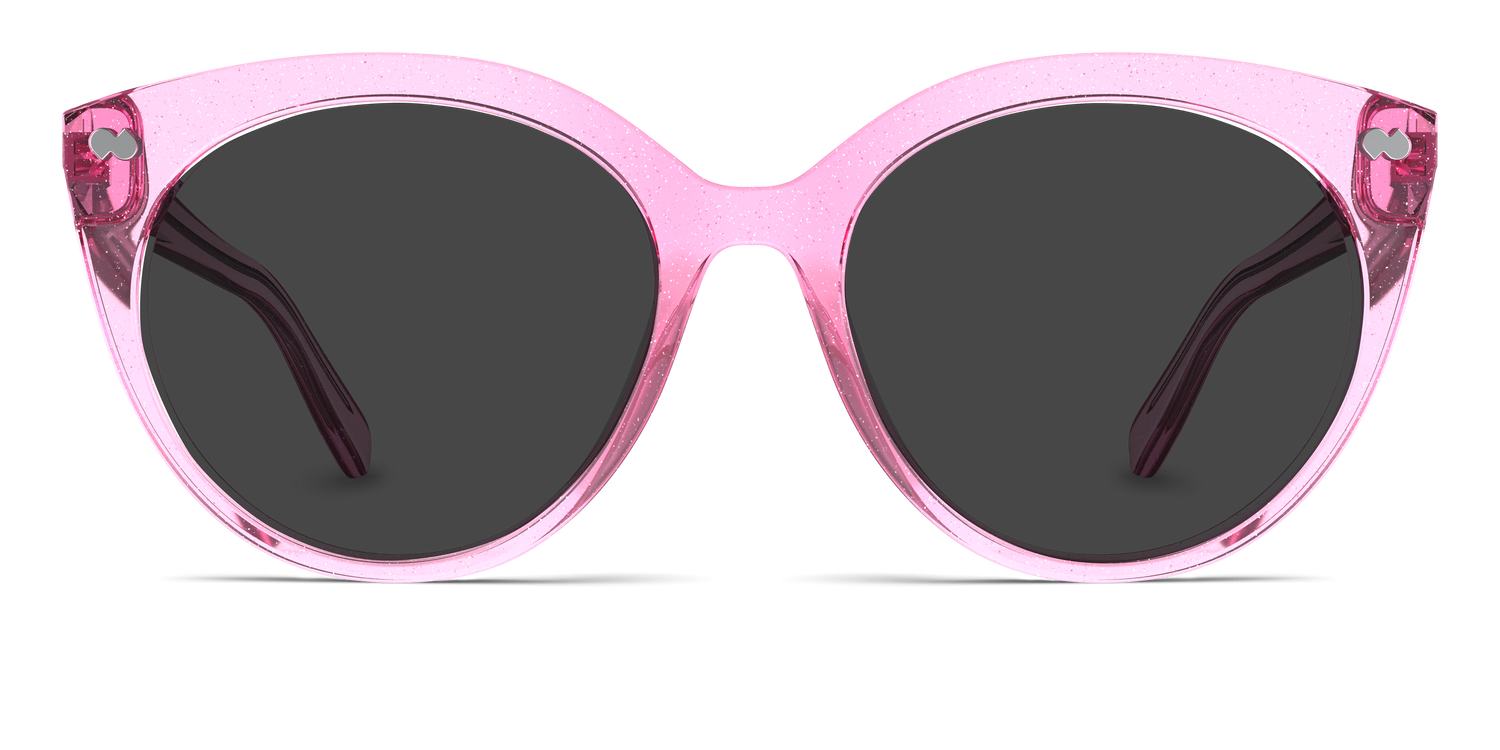 The Zuri - Pink Glitter Clear Sun – Pair Eyewear