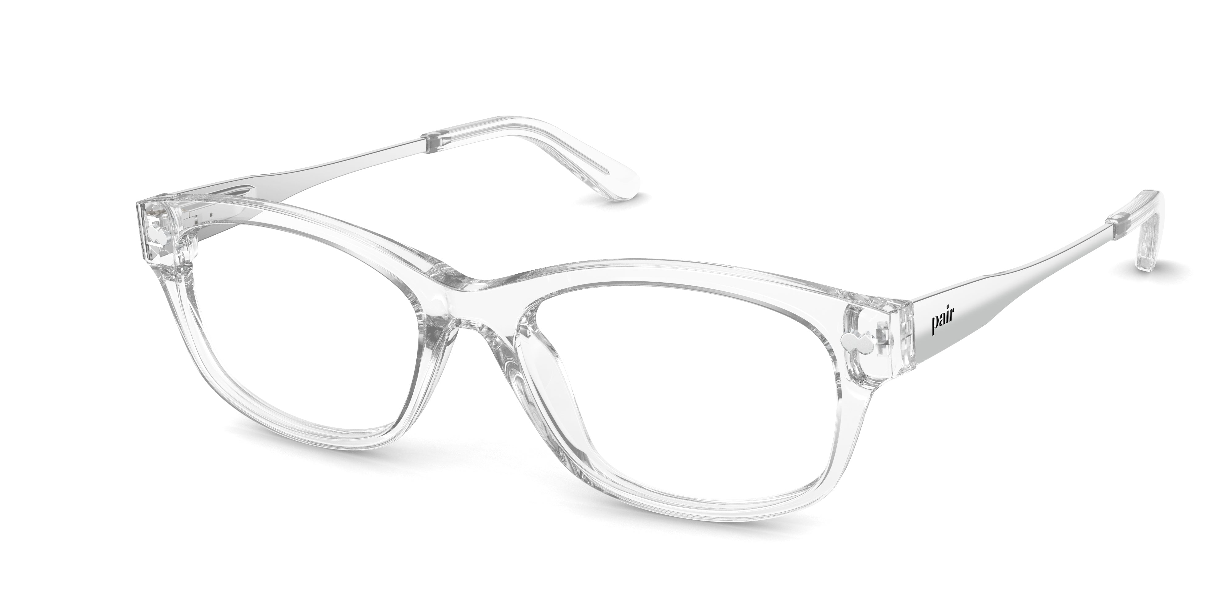 The Addison - Crystal Clear Acetate Silver Metal – Pair Eyewear