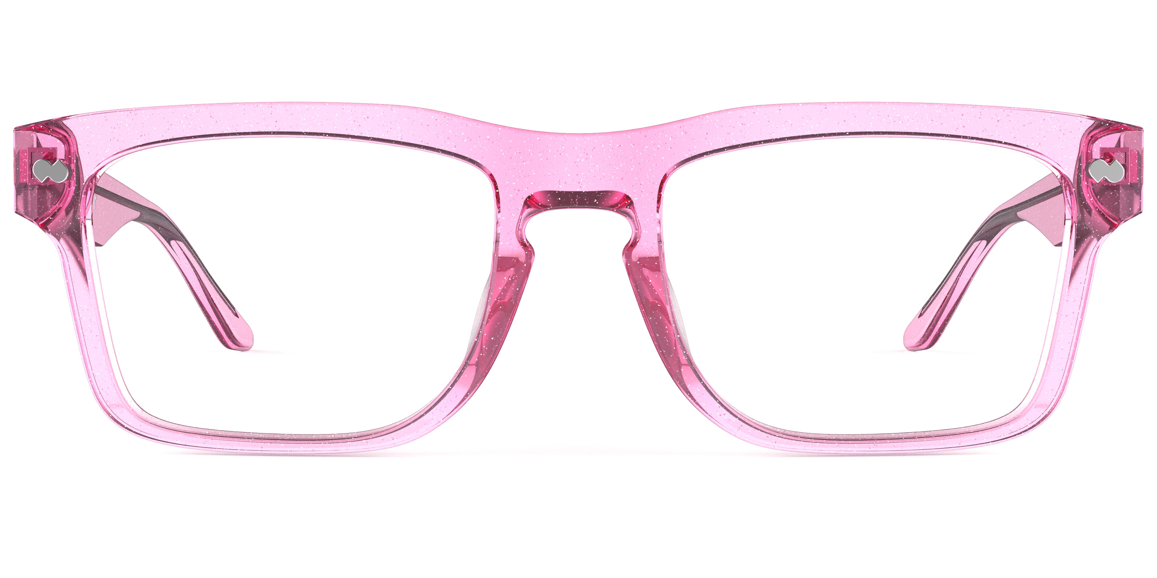 The Drew - Pink Glitter Clear – Pair Eyewear