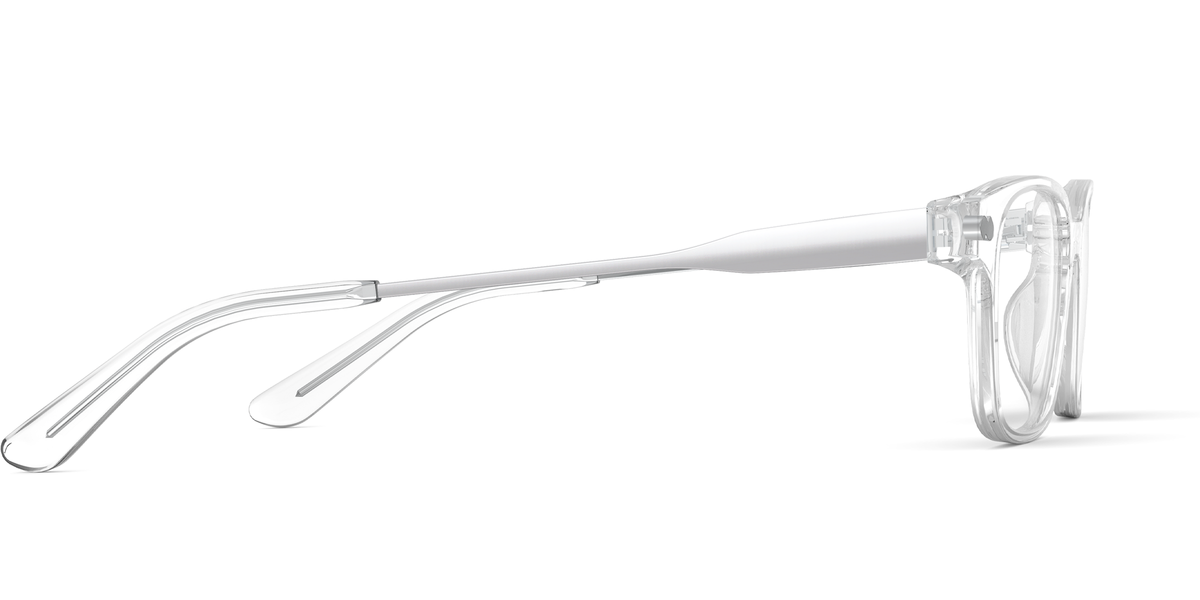 The Finley - Crystal Clear Acetate Silver Metal – Pair Eyewear