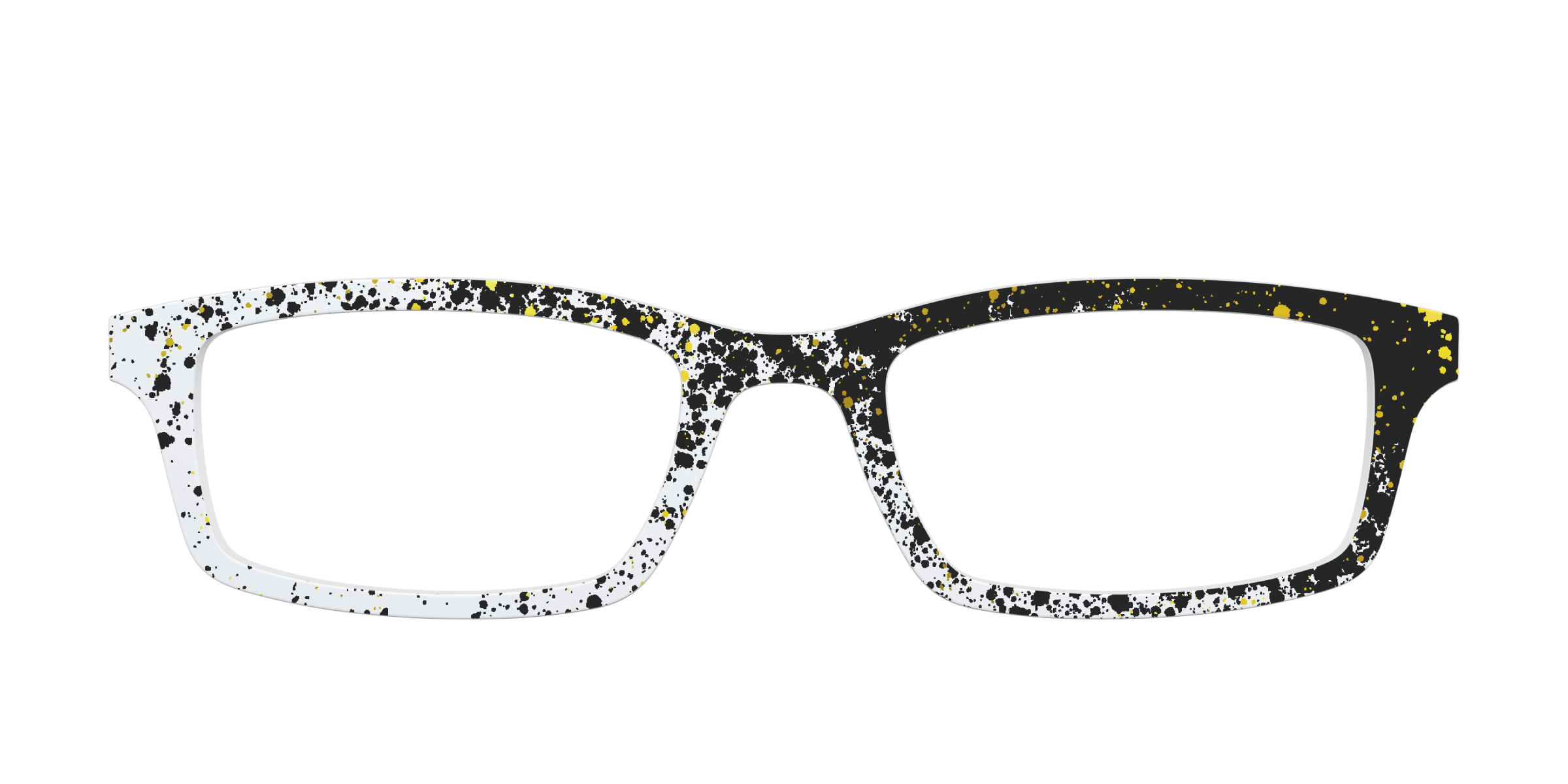 The Black & White Splatter – Pair Eyewear